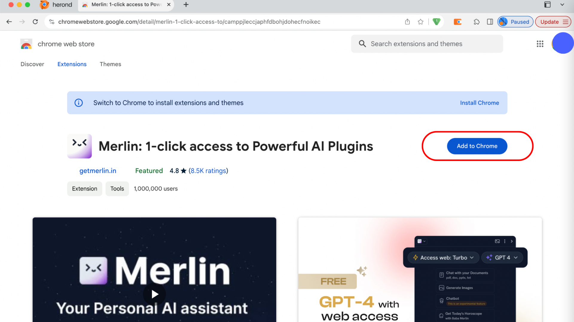 Merlin chatGPT là gì? Hướng dẫn cài đặt và sử dụng Merlin chatGPT